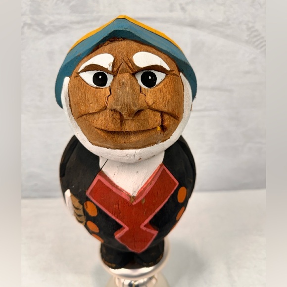 Unbranded | Art | Hand Carved Coconut Pirate Fisherman Sea Captain Dock ...